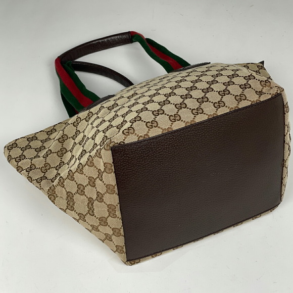 Gucci | Bags | Gucci Brown Tote Gg Bag Canvas Line Gg Pattern Sherry ...